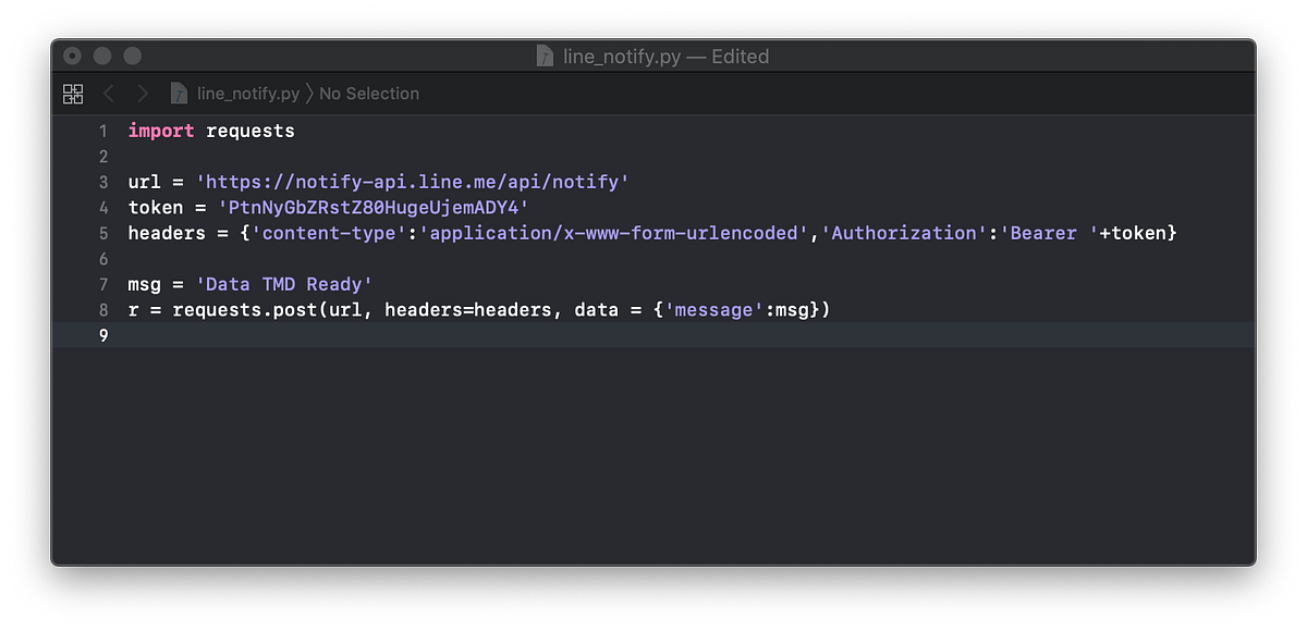 Line Notify Using Python. สำหรับการเขียนโปรแกรมภาษา Python… | by Bannk Bank | i-bitz Company ...