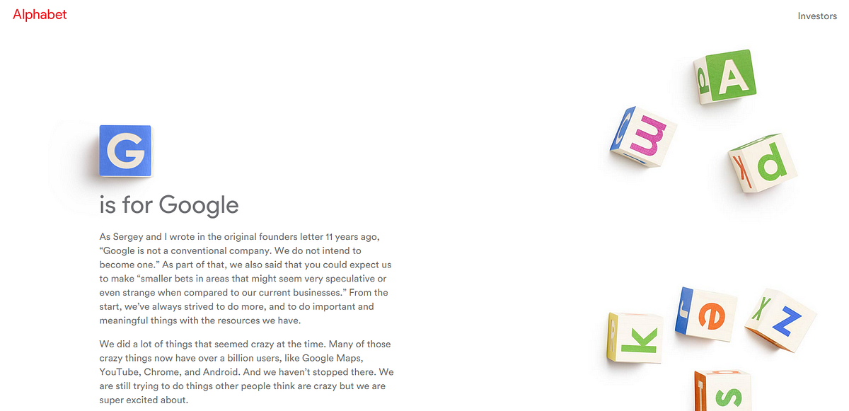 What Google’s move to Alphabet means to us | by George Kuruvilla | Medium