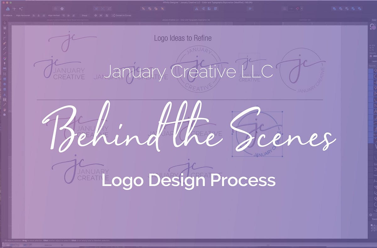Behind the scenes of the logo design process for January Creative LLC’s ...