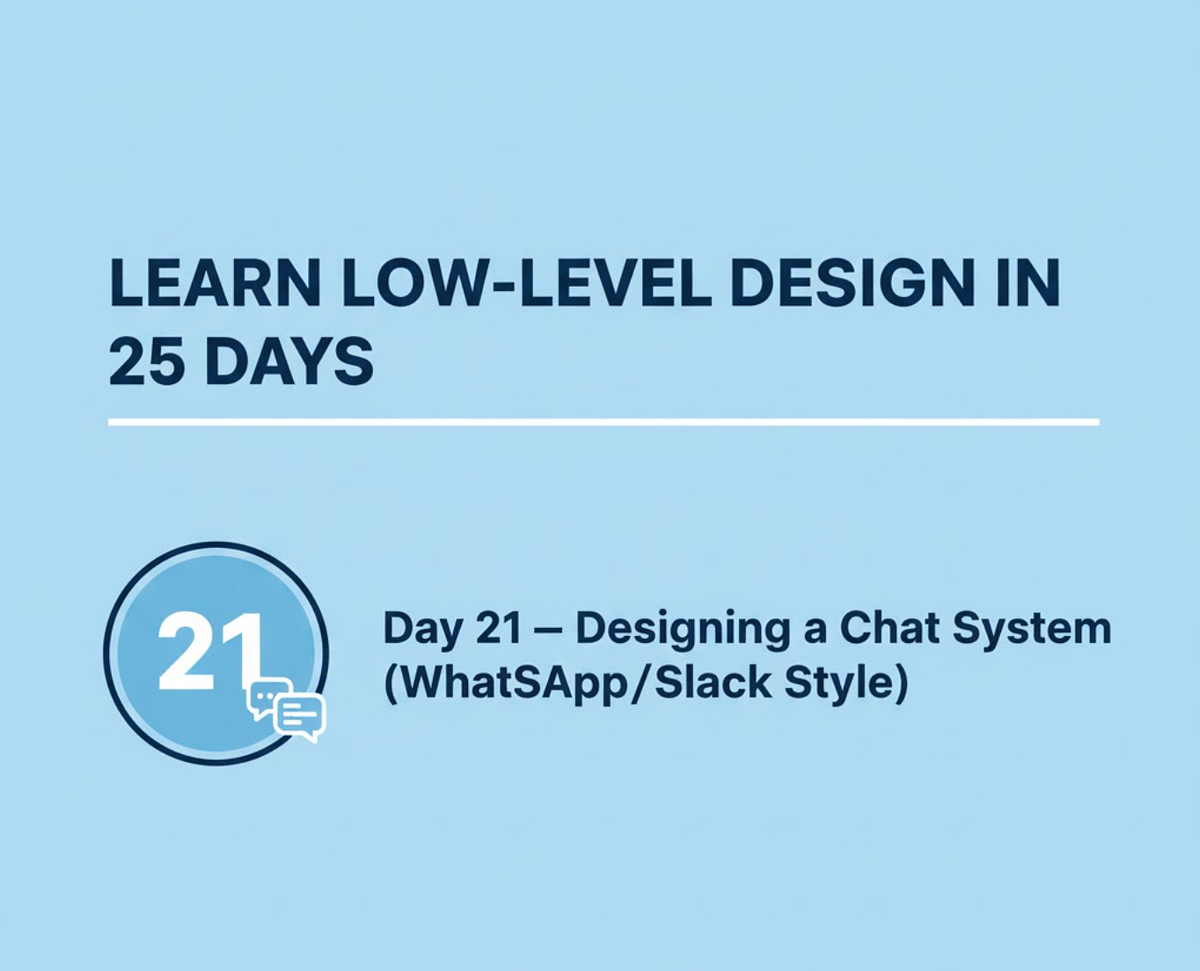 Learn Low-Level Design in 25 Days: Day 21 — Designing a Chat System ...