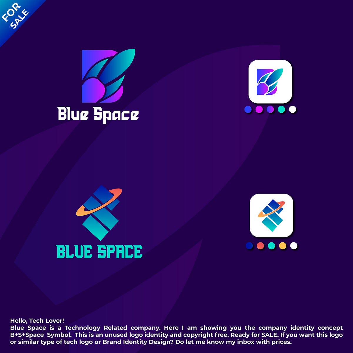 Blue Space Logo Design for SALE! - MD RASHEDUL ISLAM - Medium