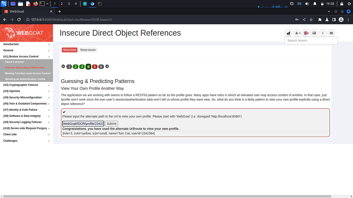 Webgoat Solution: Guessing and Predicting Patterns (Insecure Direct ... Webgoat Solution: Guessing and Predicting Patterns (Insecure Direct ...