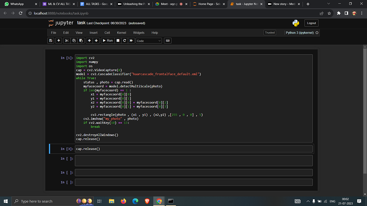 Real-Time Face Detection with OpenCV | by Deeparyansaini | Jul, 2023 ...
