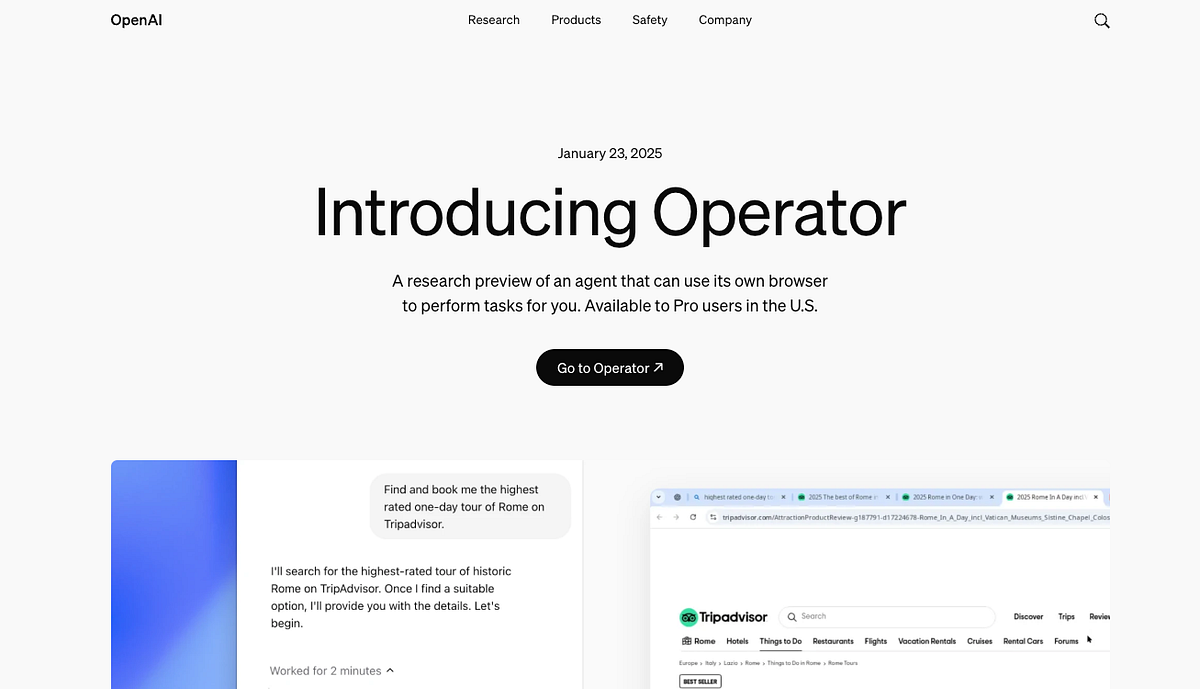 Introducing Operator: ChatGPT’s New Task-Mastering Agent | by Travis ...
