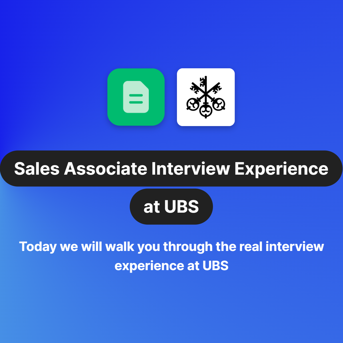 My Sales Associate Interview Experience at UBS January 2024 | by Marcus ...
