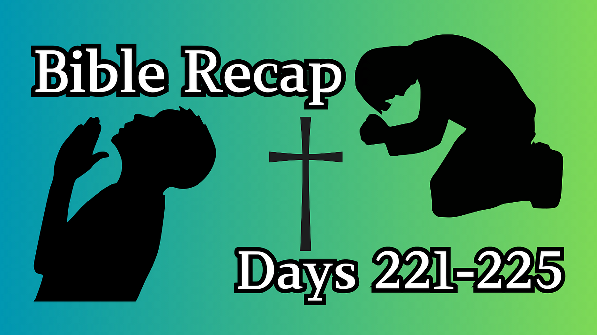 Bible Recap Notes: Days 221-225. What is this? Here is an explanation ...