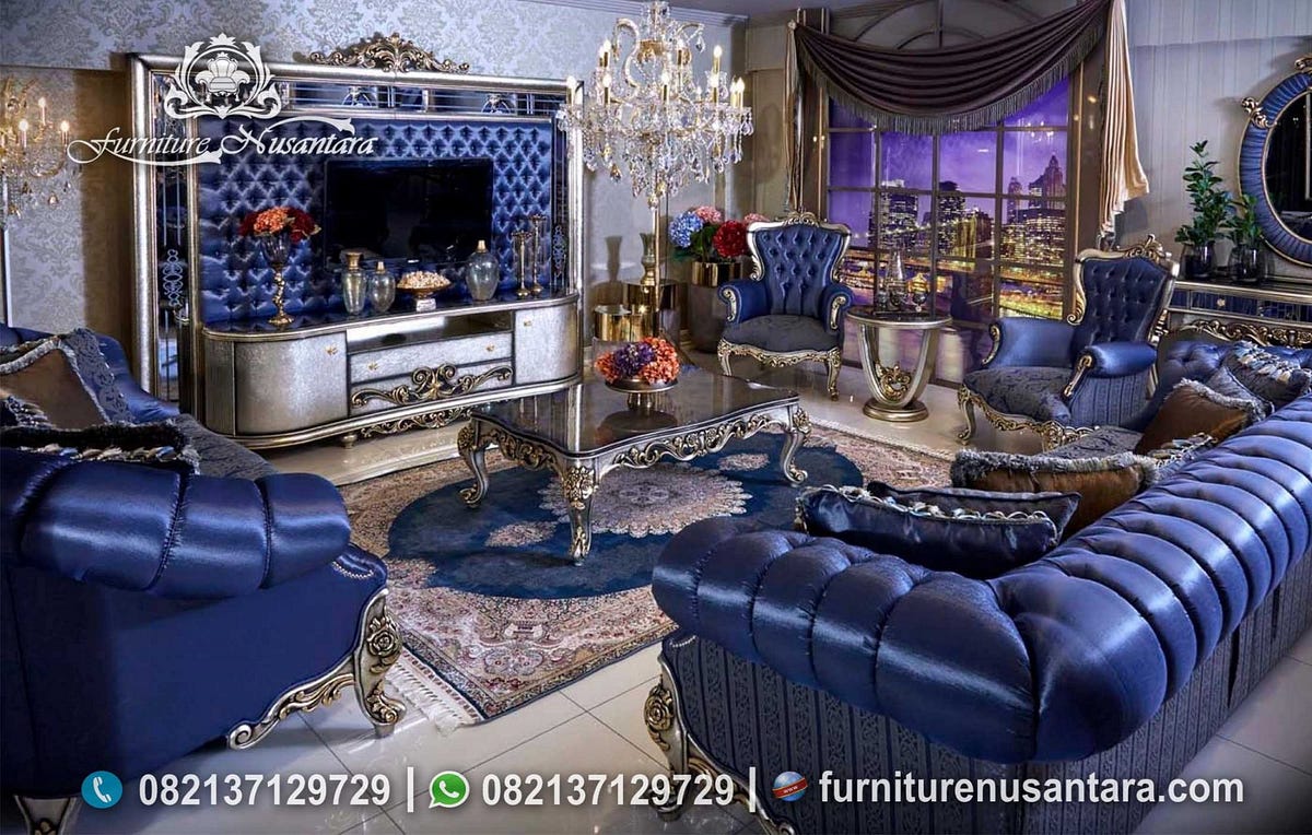 Sofa Chesterfiled Klasik Biru Mewah Rumah Sultan ST-14 | by ...