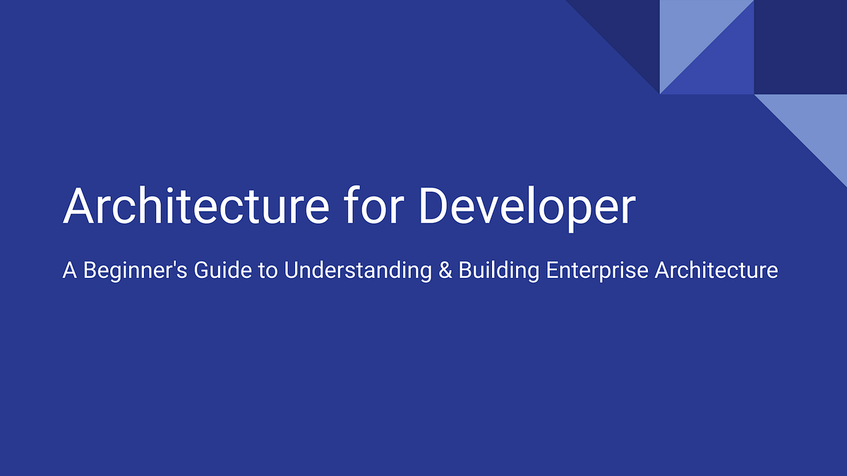 Architecture for Developer — Session Talk - Thanaphoom Babparn - Medium