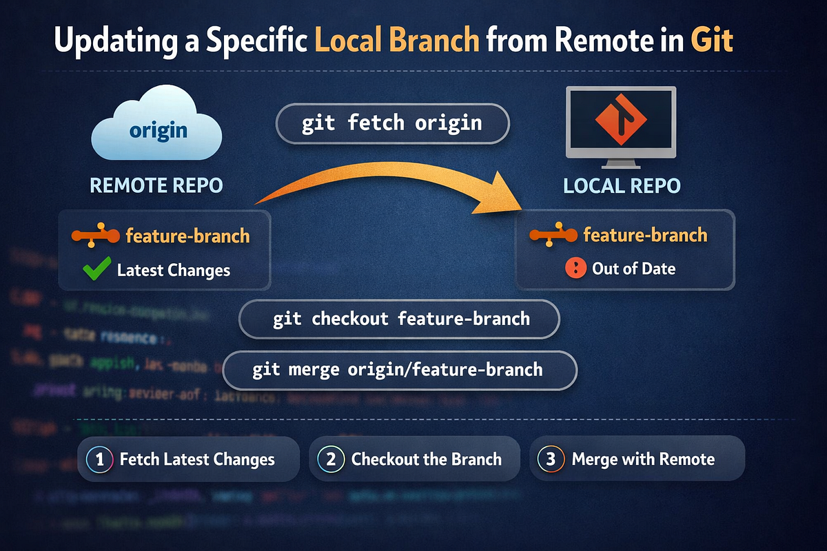 Updating your Local Branch from a Specific Remote Branch in Git | by ...