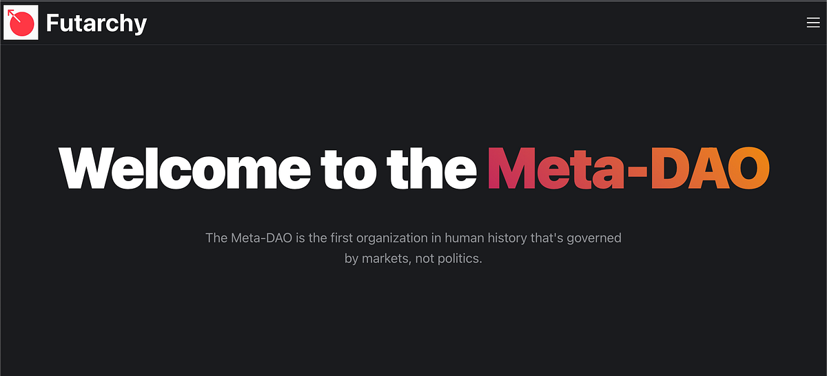 The Meta Dao’s Futarchy System: A Glimpse into DAO Governance of the ...