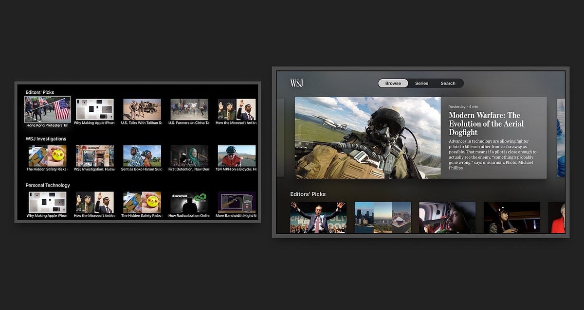 How We Redesigned the WSJ Apple TV App | by Marta Jakubanis | WSJ ...