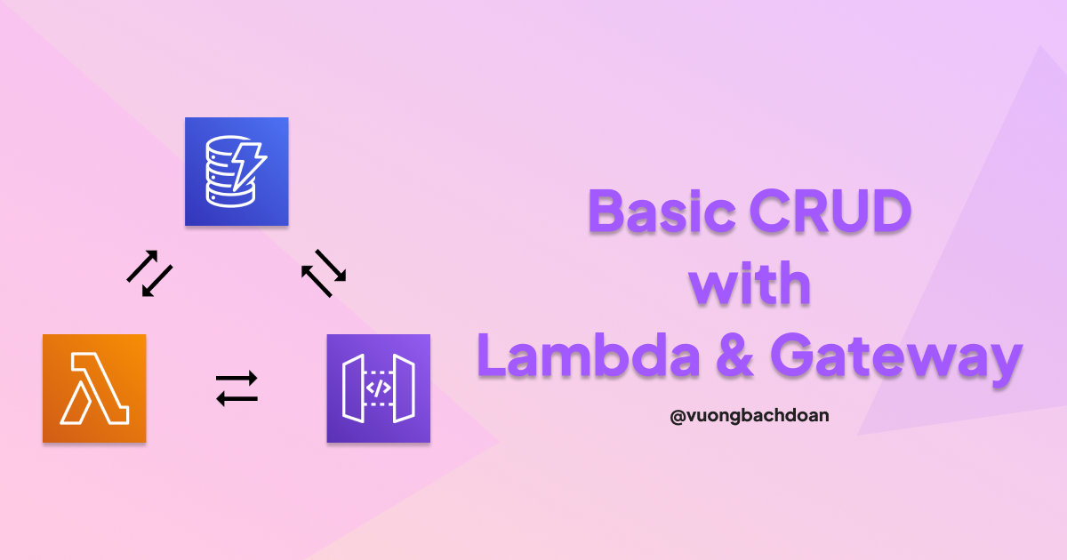 CRUD with AWS Lambda and API Gateway | by vuongbachdoan | AWS Tip