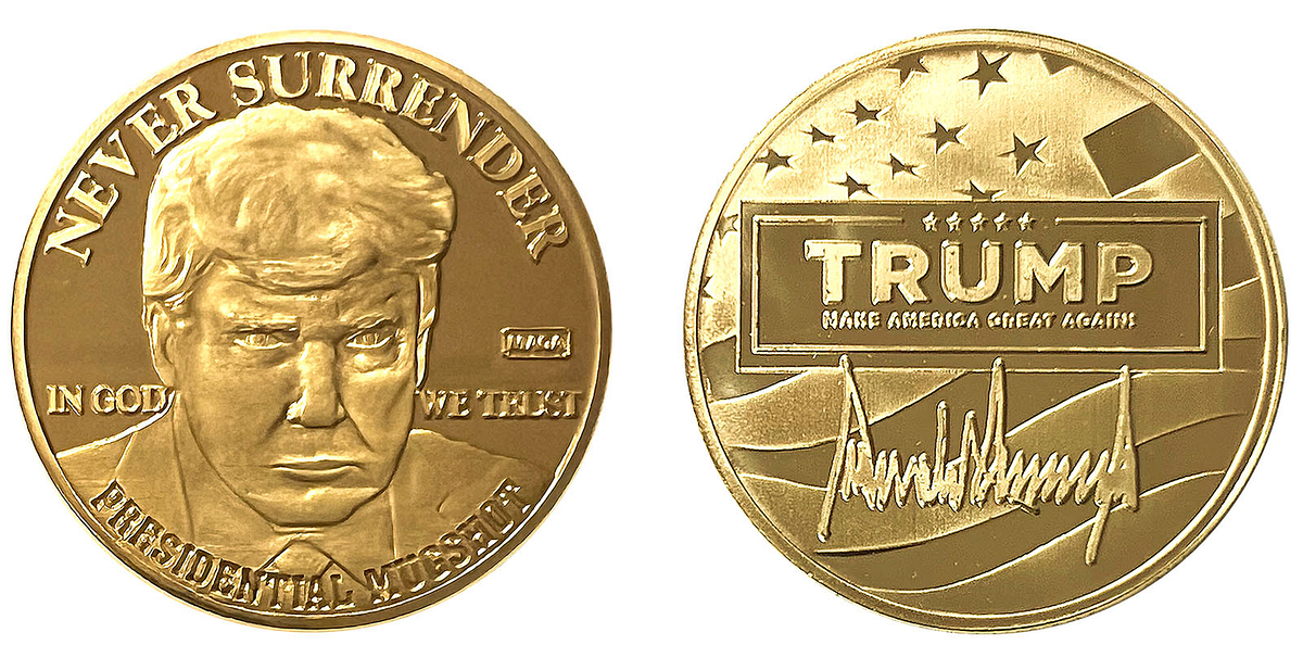 Trump Mugshot Gold Coin | Medium