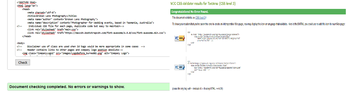Task 5 : Testing. HTML and CSS validation | by Kyle Holmstrom | Medium