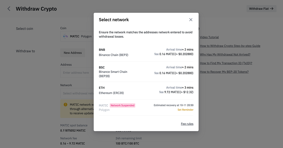 การย้ายเงินจาก Binance ไปยัง Polygon Chain ด้วยการ Bridge จาก BSC ...
