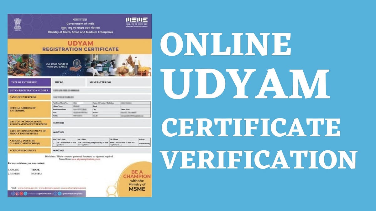 Streamlining Business with Udyam Verify: A Comprehensive Guide to Udyam Registration ...