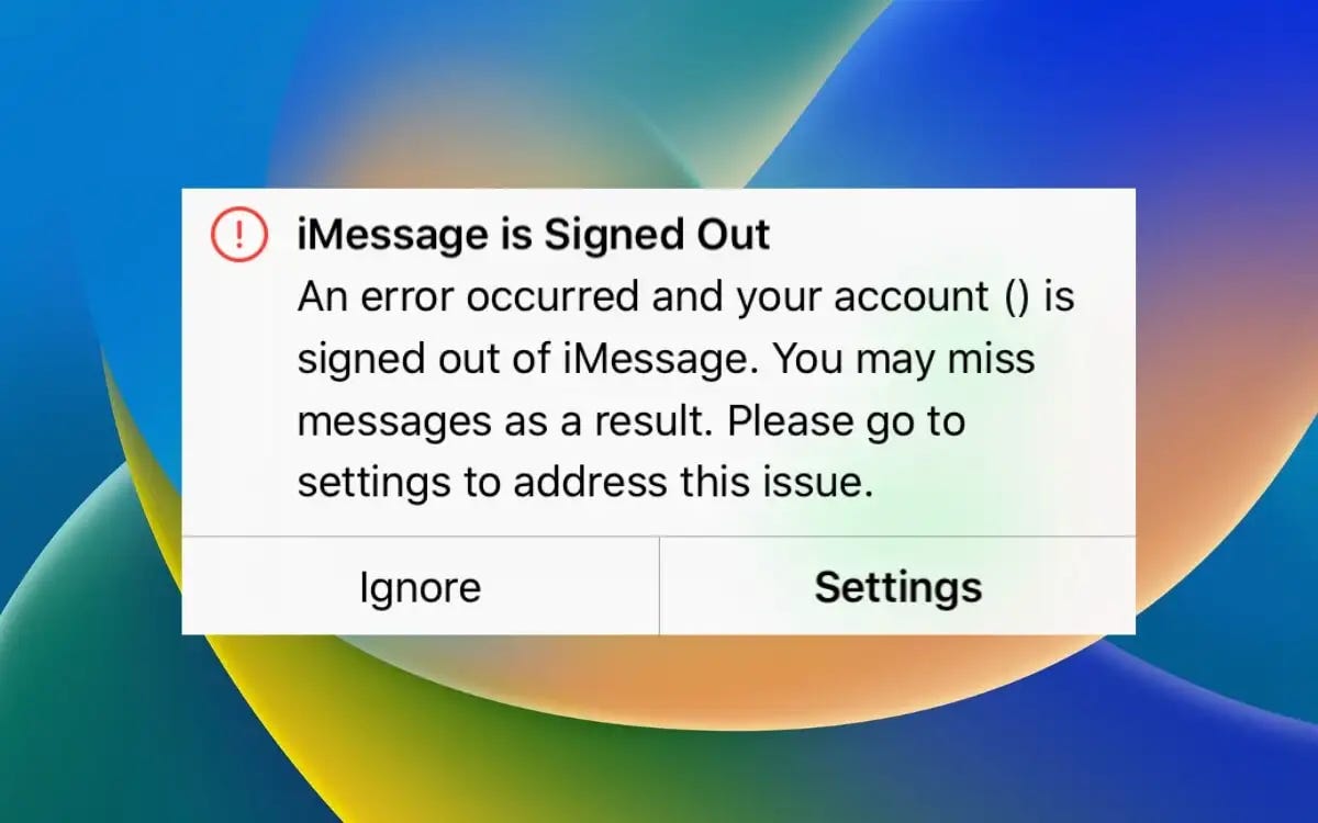 How to Fix the “iMessage is Signed Out” Error on iPhone - AG4Tech - Medium