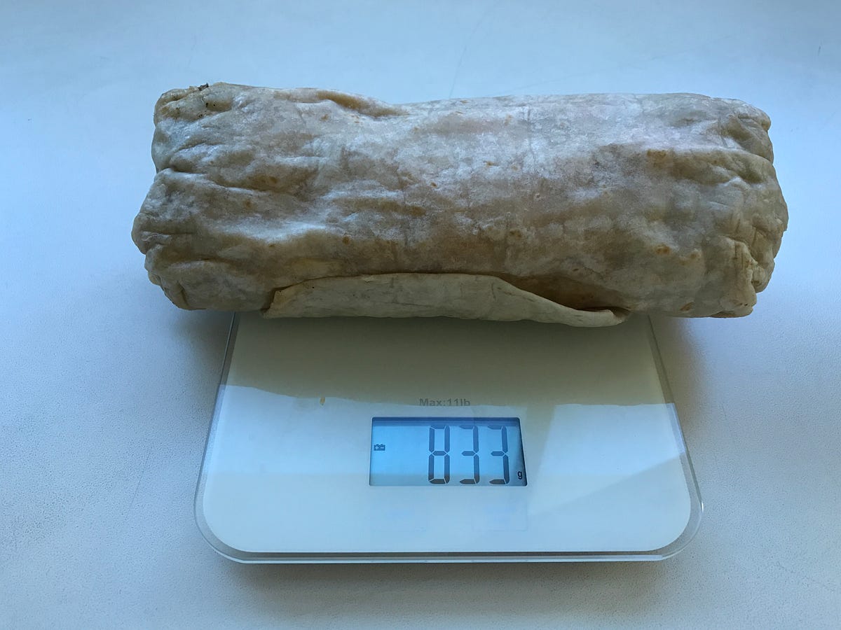 We weighed, then ate, three of Silicon Valley’s biggest burritos. Here ...