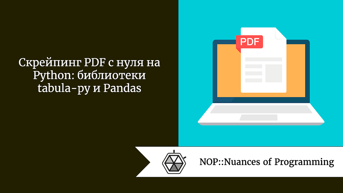 Скрейпинг PDF с нуля на Python: библиотеки tabula-py и Pandas | by Maria Hladka | NOP::Nuances ...