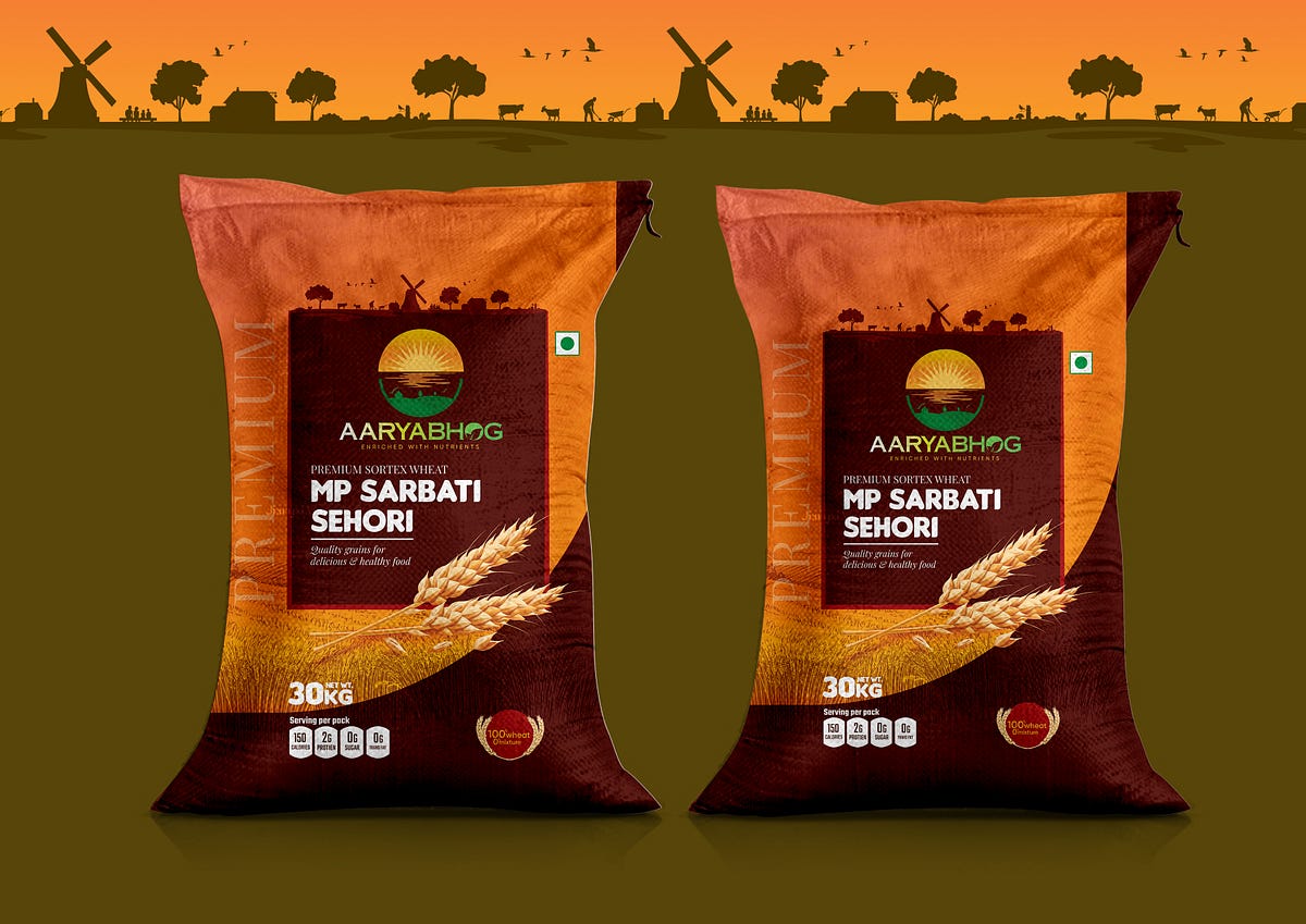 Premium Wheat Packaging Design-AaryaBhog - Expand Buzz - Medium