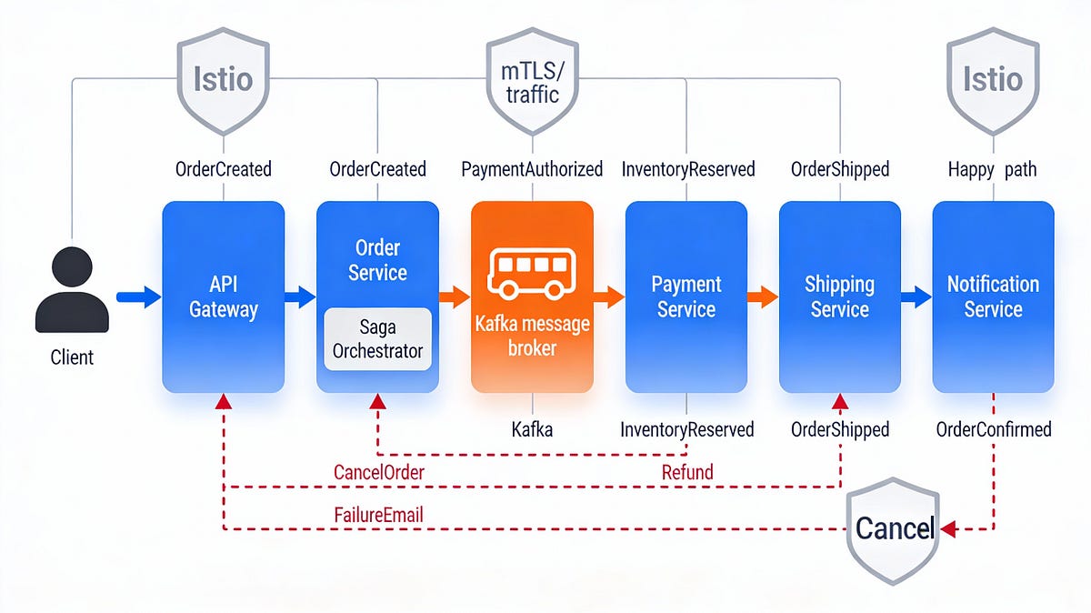Saga Pattern in Microservices: Distributed Transactions with Spring ...