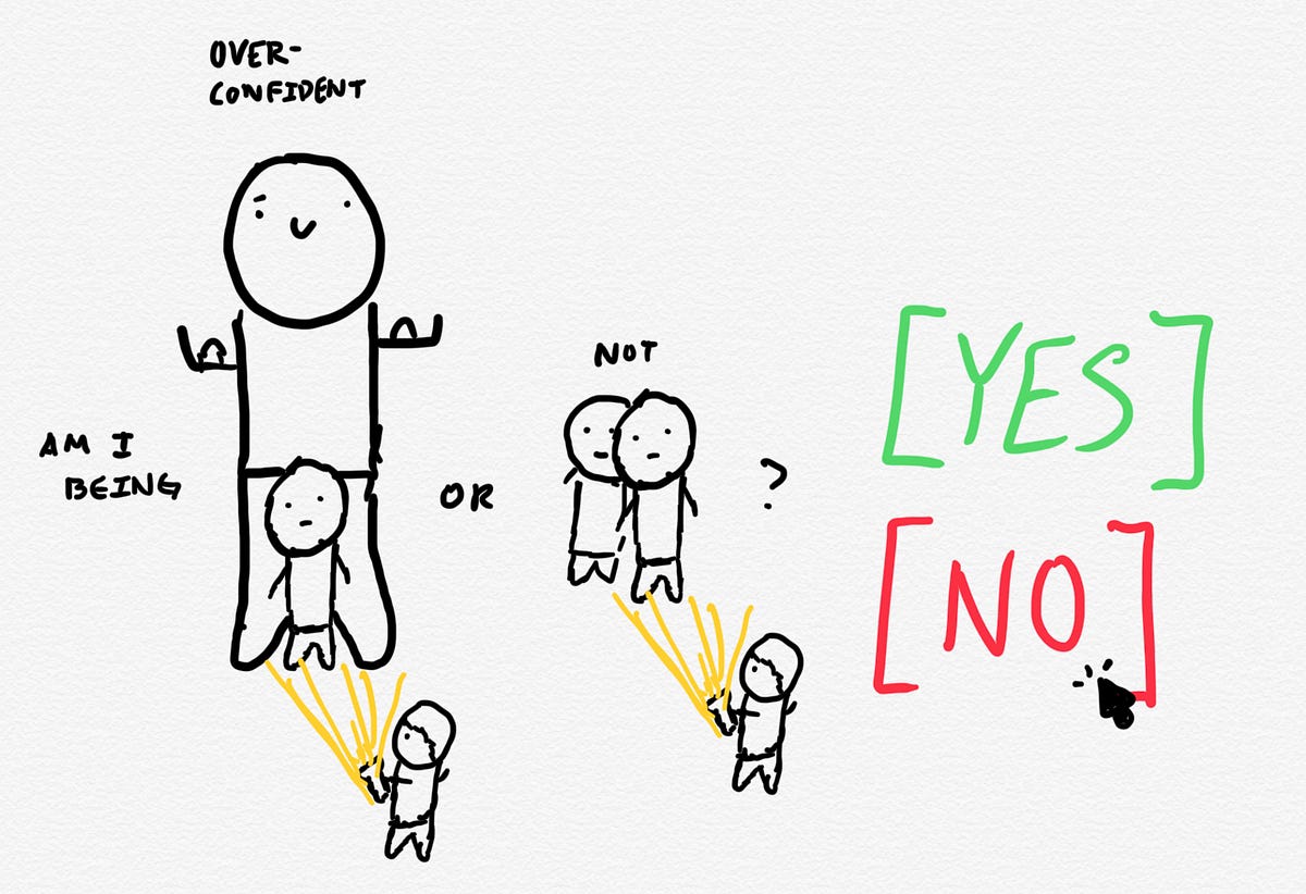 The case of being overconfident. Last week, I had a conversation that ...