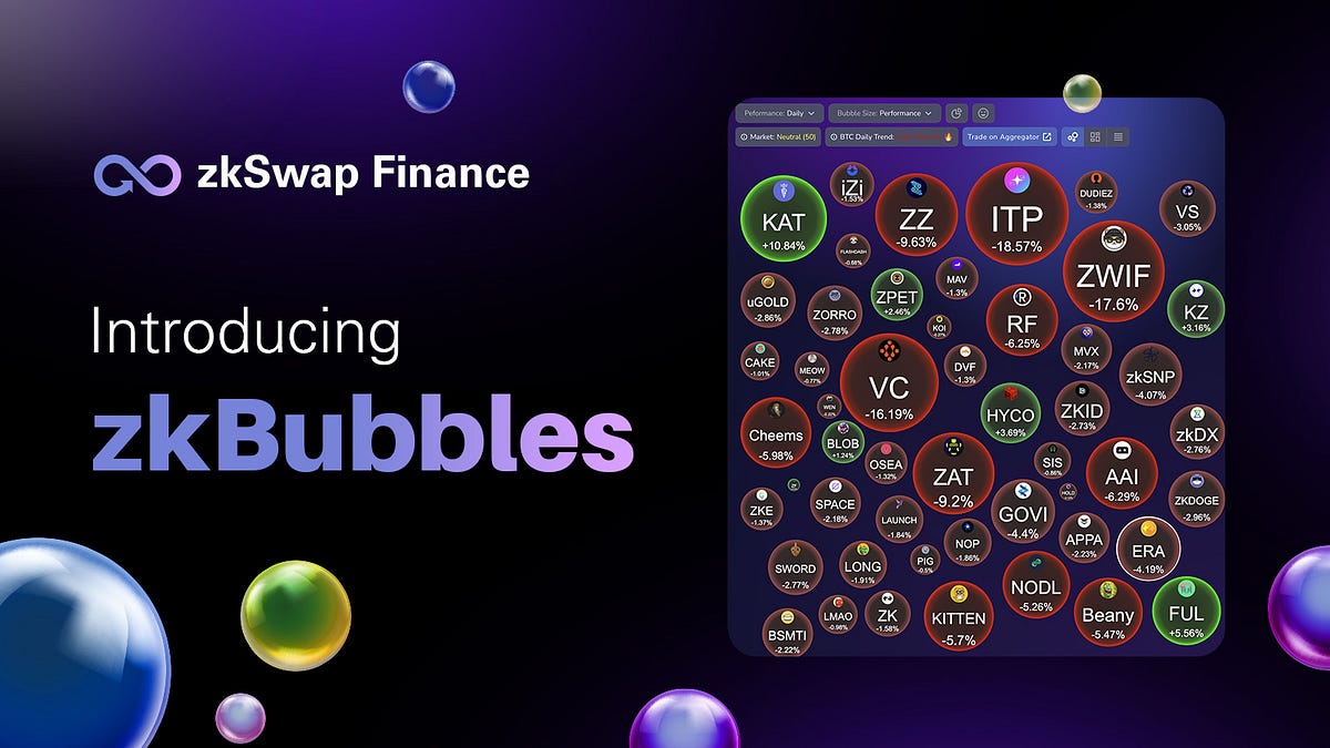 zkBubbles - The Bubbles Visualization to the Dynamic World of Gems on zkSync | by zkSwap Finance ...