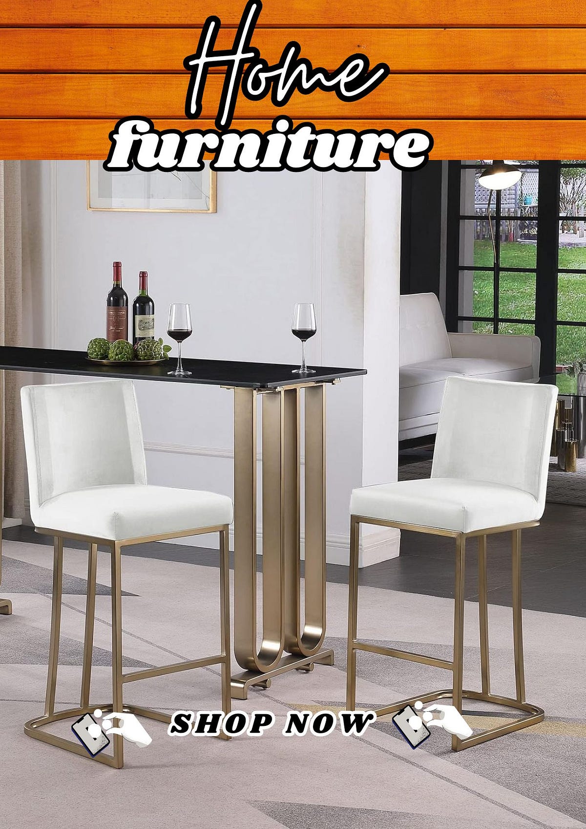 FDFK COUNTER HEIGHT BAR STOOLS - THE FRESH-END AFFILIATES - Medium