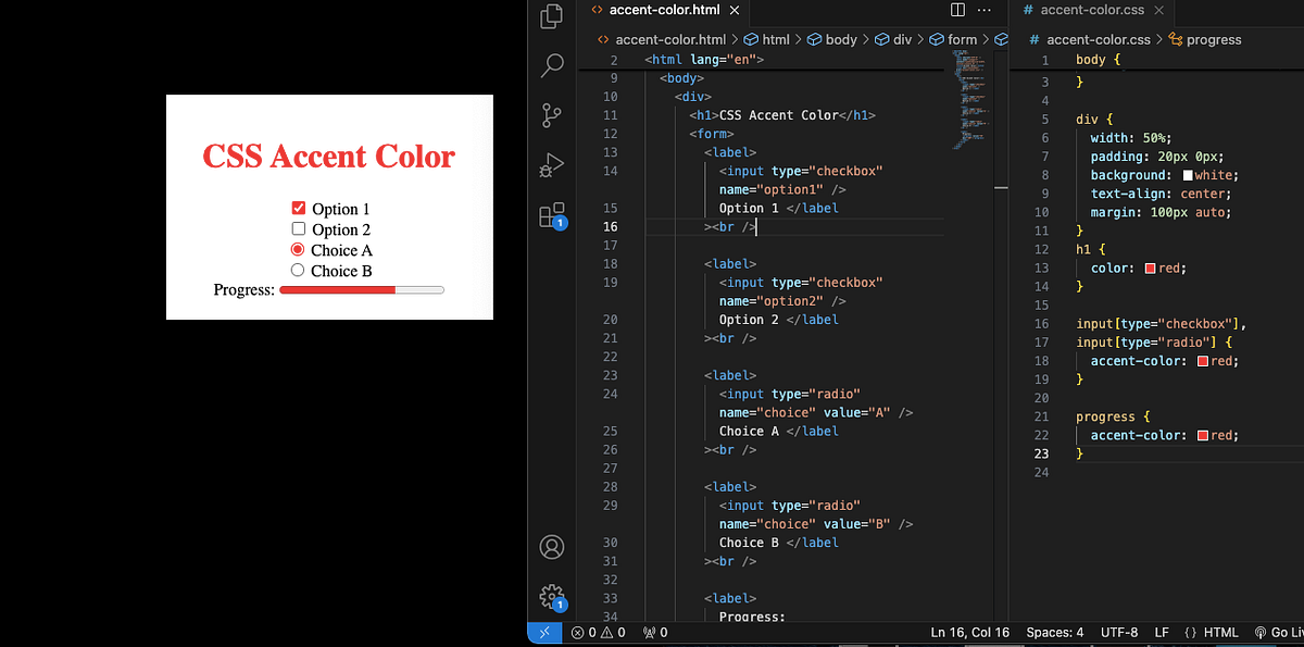 Understanding CSS Accent Color:. CSS accent-color: | by Ugwuanyi Chibuikem Christian | Aug, 2024 ...