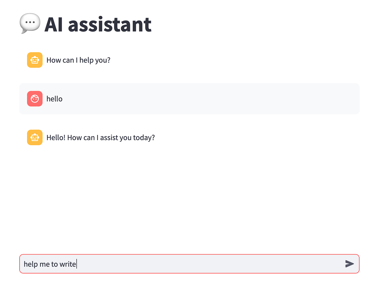Create your own chatbot using Hugging Face, LangChain and streamlit ... Create your own chatbot using Hugging Face, LangChain and streamlit ...