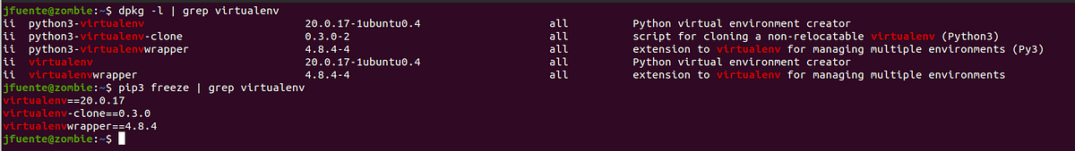 Virtualenv in Ubuntu 20.04.3. In order to use Virtualenv with your… | by Juan De la Fuente Costa ...