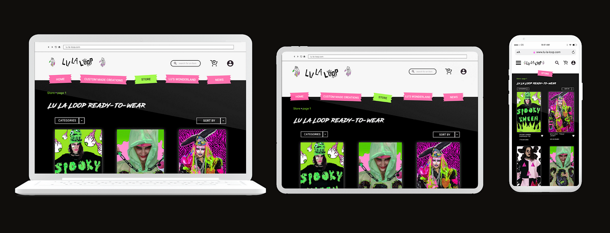 The redesign of an individual designer brand’s website: LU-LA-LOOP | by Rui ZHANG | Medium