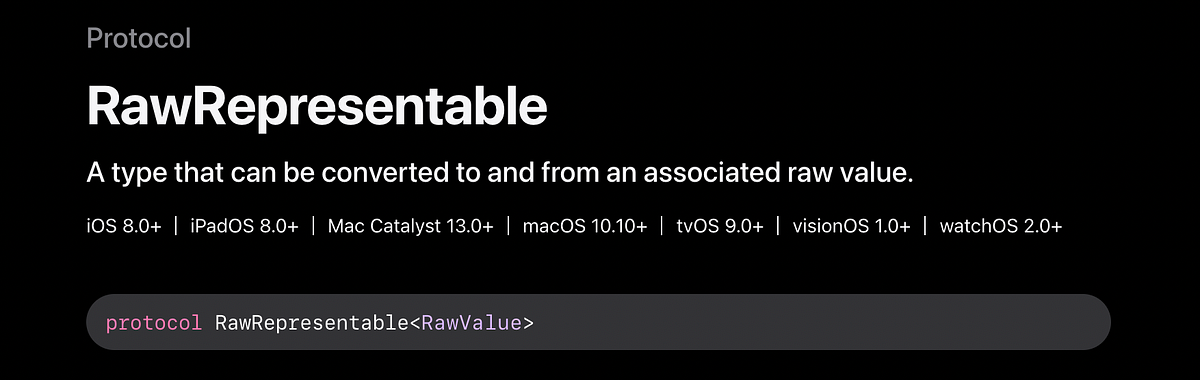 Understanding RawRepresentable in Swift. | by Harsha Agarwal | Medium