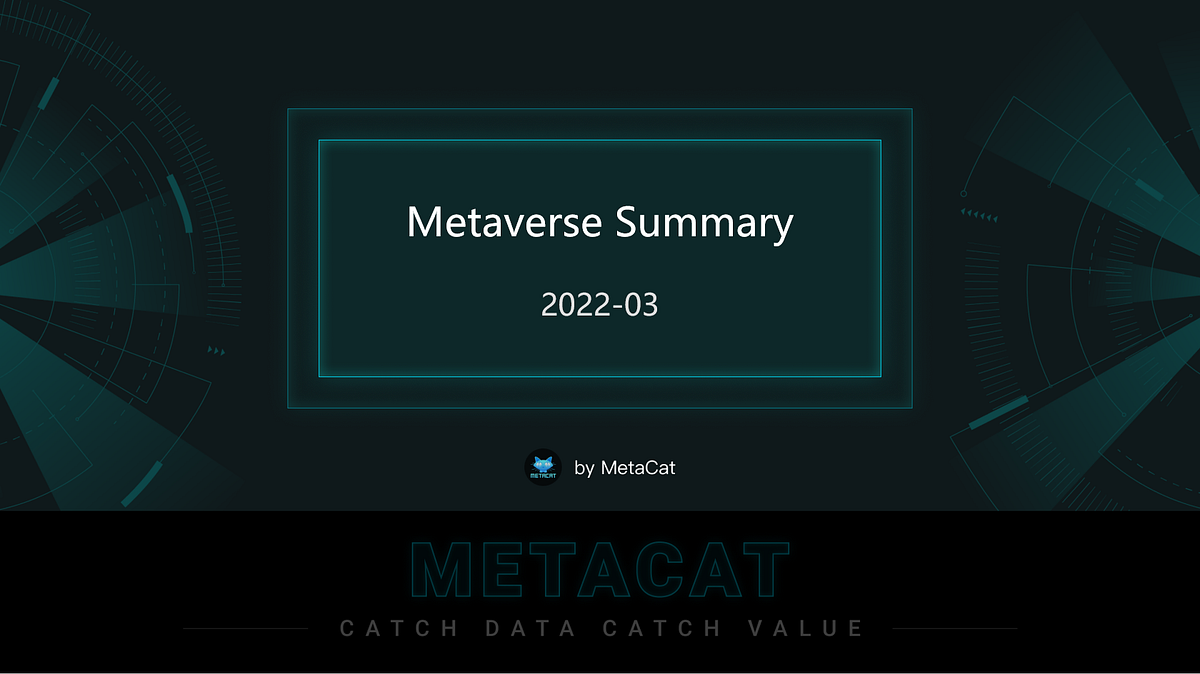 Metaverse Summary : 2022–03. Author: MetaCat | by MetaCat | Medium