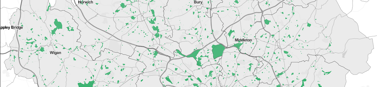 Using python and geoPandas to map public green spaces in Manchester ...
