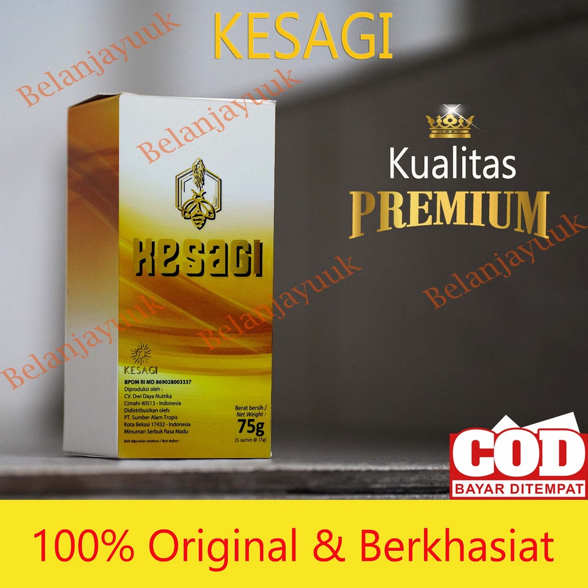 KESAGI ORIGINAL SUPLEMEN PRIA PREMIUM HERBAL KERAS SAMPAI PAGI 100% ...