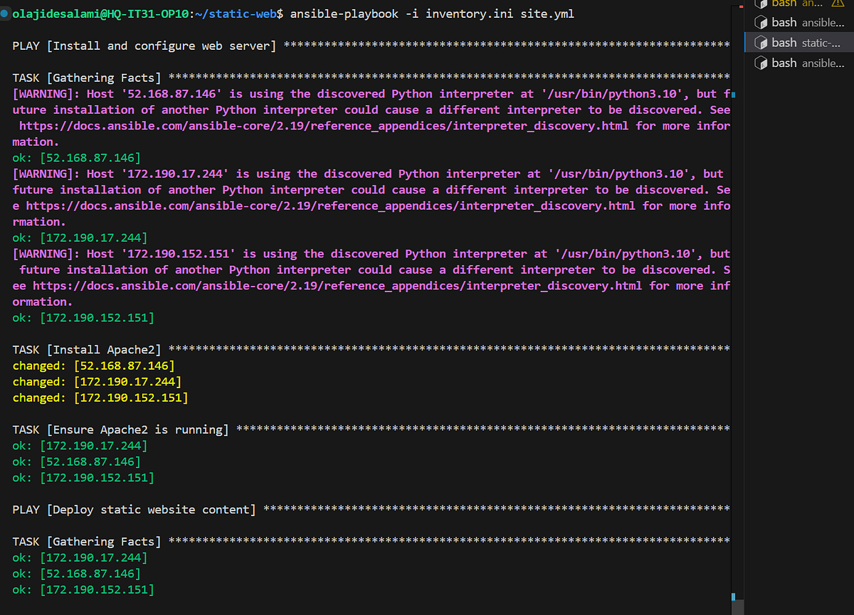 Deploying a Static Website to Multiple Azure VMs Using Ansible Multi ...