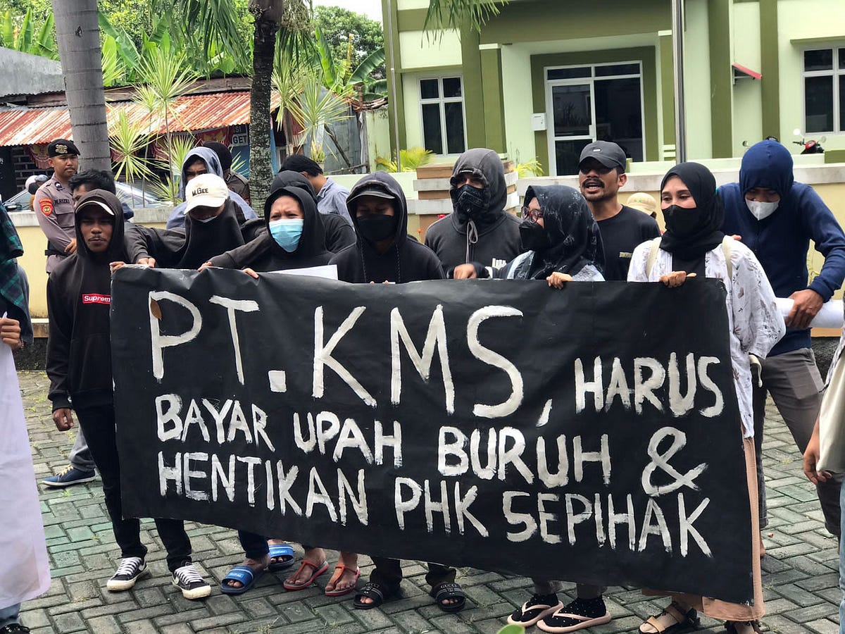 Komite Perjuangan Buruh PT.KMS Gruduk Disnaker Kota Ternate, Tuntut PT ...