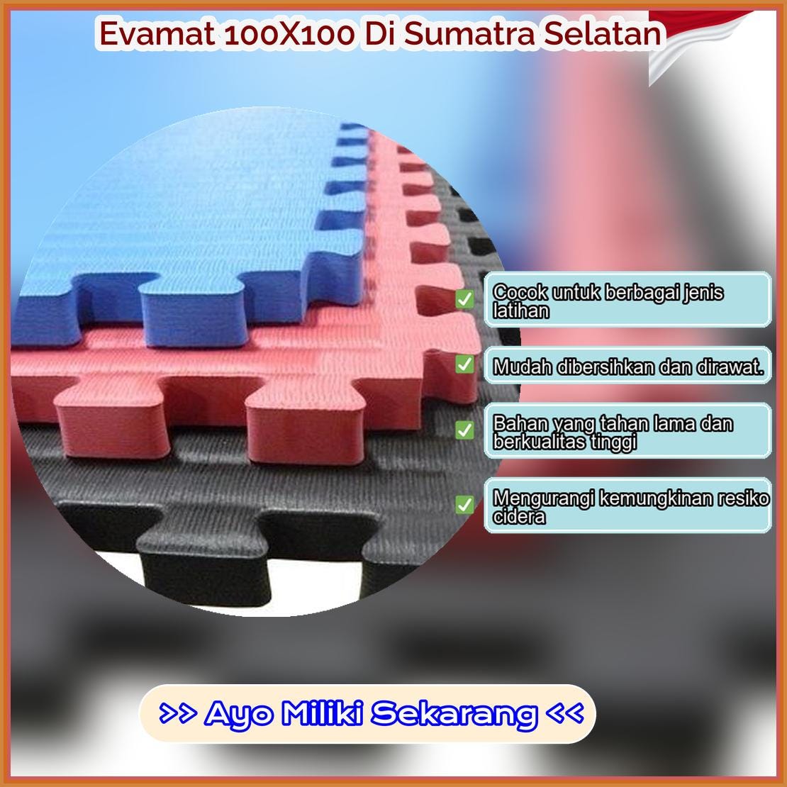 Evamat 100X100 Di Sumatra Selatan - Matras Pabrik - Medium