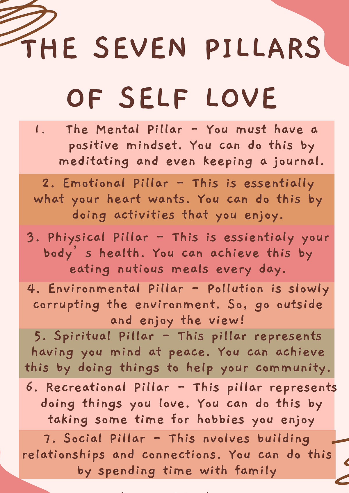 The Seven Pillars of Self Love. What is “The 7 Pillars of Self Love ...