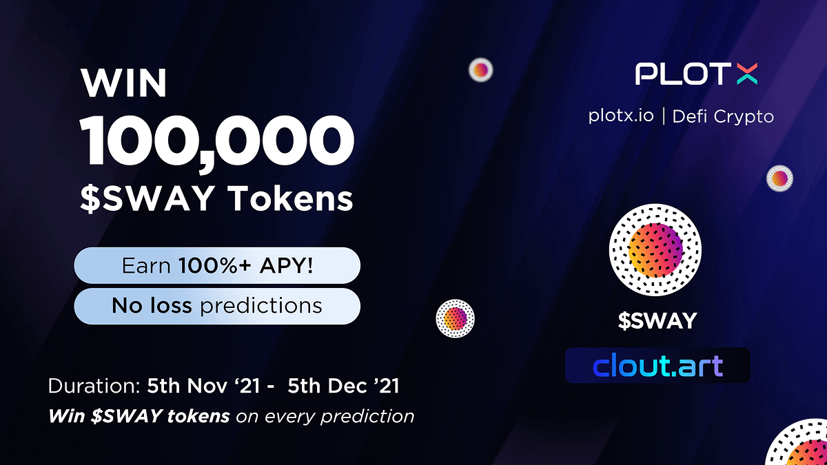Get ready to be $SWAYed off your feet: PlotX partners with Clout.art! | by PlotX | PlotX | Medium