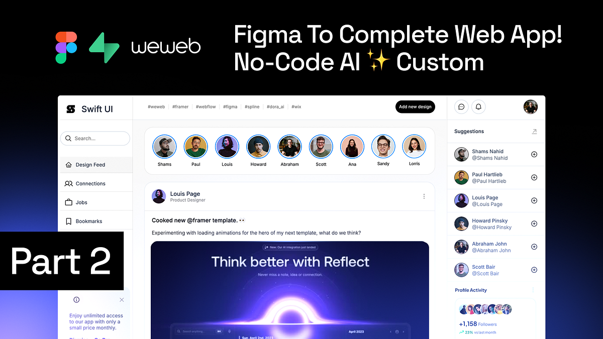 Framer-Like Full-Stack No-Code AI WebApp Builder | Figma, WeWeb & Supabase | Part 2 | by Shams⚡ ...