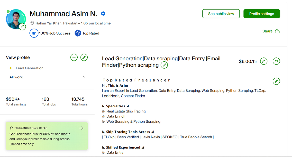 My journey to success on Upwork. Hi, | by Asim Nawaz | Jan, 2025 | Medium