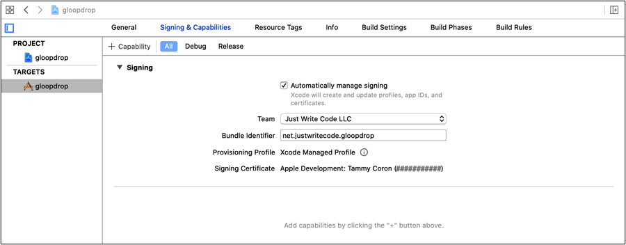 Add In App Purchase Capability Using Xcode Apple Game Frameworks And 1419