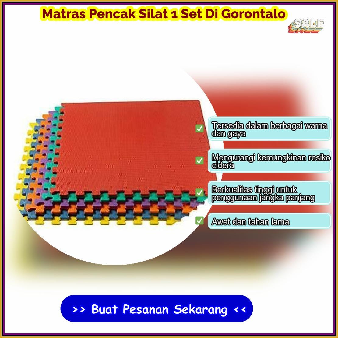 Matras Pencak Silat 1 Set Di Gorontalo - Matras Puzzle Tebal - Medium