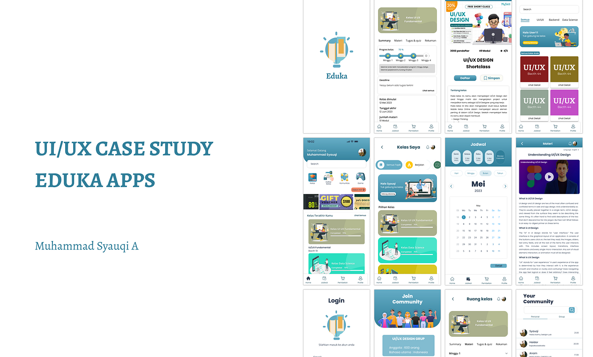 UI/UX CASE STUDY : EDUKA-ONLINE COURSE APPS | by Muhammad syauqi | Medium