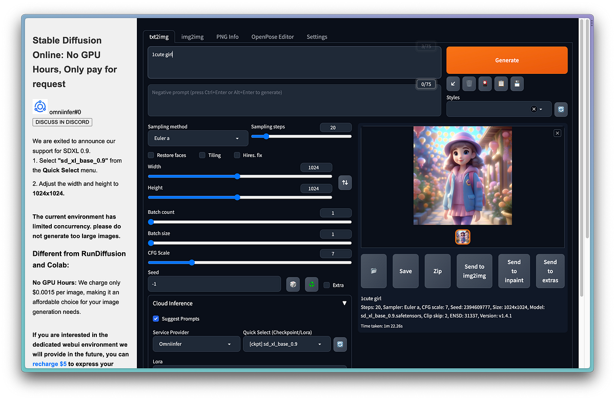 Free run SDXL on https://nogpu-webui.com - AnyISalIn - Medium