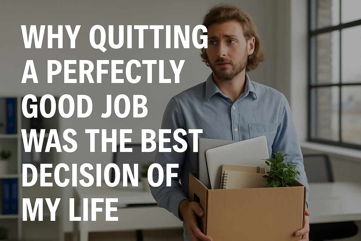 Why Quitting a Perfectly Good Job Was the Best Decision of My Life | by ...