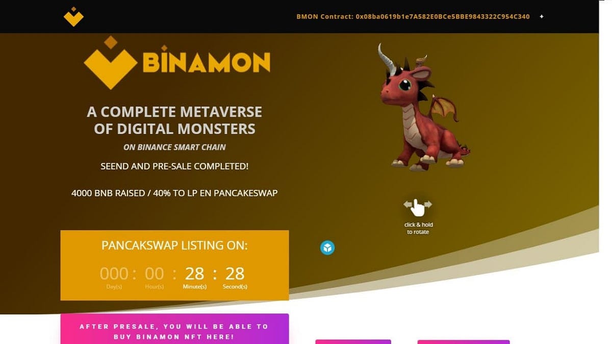 BINAMON RAISED 4,000 BNB IN THE SEED AND PRE-SALE ROUND | by Lucky Girl ...