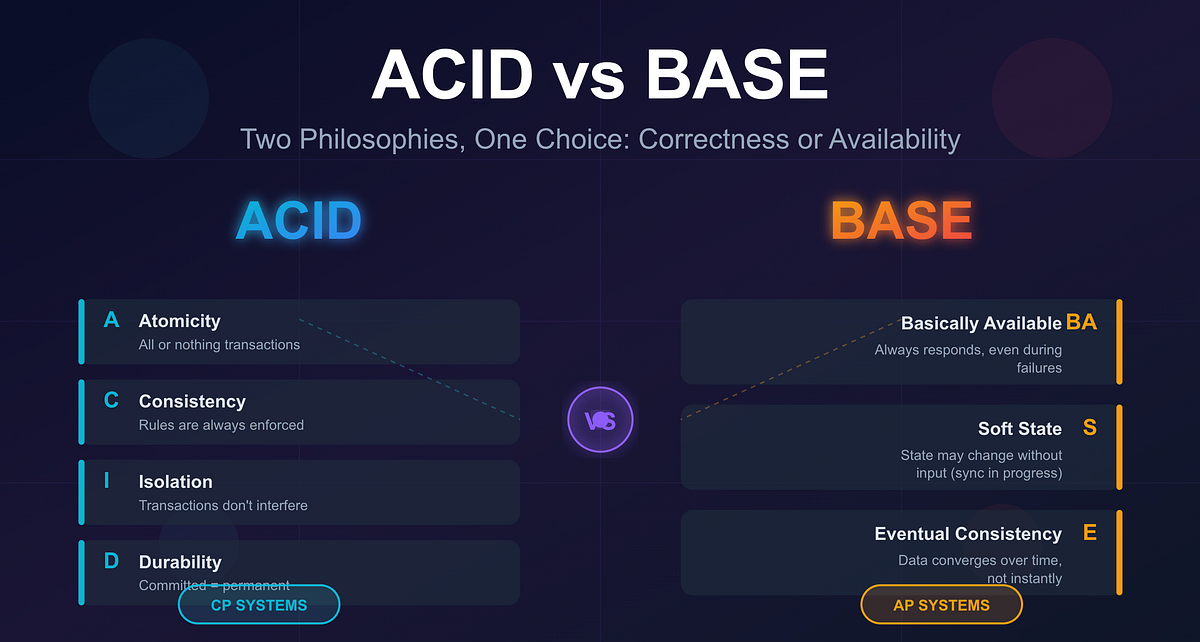 ACID vs BASE: The Database Philosophy That Defines Your System | by ...